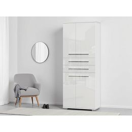 OTTO home Garderobenschrank &raquo;Piano&laquo; UV lackiert, hochgl&auml;nzend, Soft-Close Funktion wei&szlig; FSC -zertifizierter Holzwerkstoff Kristallwei&szlig; Hochglanz, B/H/