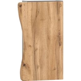 Welltime H&auml;ngeschrank &raquo;Stubach&laquo; T&uuml;r mit Baumkante grau MDF graphit, B/H/T: 30cm x 64cm x 20cm, T&uuml;ren: 1 Stk.
