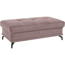 OTTO home Polsterhocker &raquo;Costello, B: 133 cm&laquo; individuell zu kombinieren, Federkern lila 100% Polyester;Samtoptik (100% Polyester) B/H/T: 133cm x 47cm