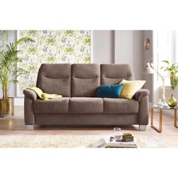 Sit & More sit&more 3-Sitzer &raquo;Boccaccio&laquo; inklusive Federkern und Kopfteilverstellung braun Flachgewebe (100% Polyester);Kunstleder SOFTLUX ;Luxus-Microfaser (90%