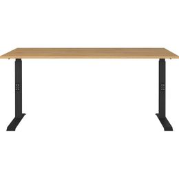 Germania Schreibtisch &raquo;GW-Agenda&laquo; h&ouml;henverstellbar von 68-91 cm, verf&uuml;gbar in verschiedenen Breiten schwarz B/H/T: 160cm x 91cm x 80cm,manuell 