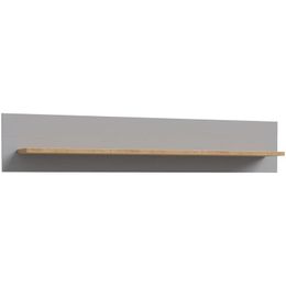 FORTE Wandboard &raquo;Bohol, Wandregal, einfache Montage&laquo; B/H/T 160/29,6/21,9 erh&auml;ltlich in 2 Dekoren, Landhausstil grau Holzwerkstoff B/H/T: 160cm x 