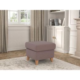 Sit & More sit&more Stauraumhocker &raquo;Visby&laquo; Stauraum, auch erh&auml;ltlich mit Wasser zu reinigendem "Soft clean" Bezug rosa B/H/T: 58cm x 48cm, Struktur fein,mit 
