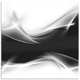 Artland K&uuml;chenr&uuml;ckwand &raquo;Kreatives Element&laquo; Alu Spritzschutz mit Klebeband, einfache Montage schwarz Aluminium B/H: 60cm x 60cm