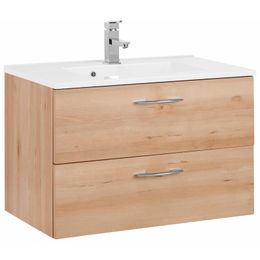 Welltime Waschtisch &raquo;Portofino&laquo; mit Soft-Close-Funktion braun B/H/T: 80cm x 54cm x 48cm