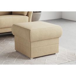 DOMO collection Hocker &raquo;Pina, kompakt und bequem&laquo; Passender Hocker zur Serie beige 100% Polyester B/H/T: 59cm x 46cm x 59cm, Feinstruktur