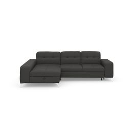 Sit & More sit&more Ecksofa &raquo;Baviene L-Form&laquo; inklusive Sitztiefenverstellung & Federkern, optional Schlaffunktion grau B/H/T: 286cm x 92cm x 176cm, Luxus-