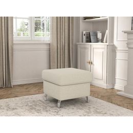 Sit & More sit&more Stauraumhocker &raquo;Visby&laquo; auch erh&auml;ltlich in dem mit Wasser zu reinigendem "Soft clean" Bezug beige B/H/T: 58cm x 48cm, Struktur fein,mit 