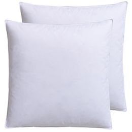 Ribeco Federkissen &raquo;Kopfkissen-Set Laram, Kissen mit Daunenanteil, in 40x80 oder 80x80 cm&laquo; F&uuml;llung: 90 % Federn, 10 % Daunen 2 Stk. tlg. wei&szlig; Bezug: 