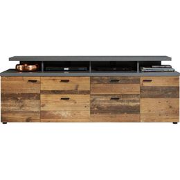 Home Affaire TV-Board &raquo;Messina&laquo; 1 Stk. tlg. TV-Lowboard mit T&uuml;ren, Schubladen & F&auml;chern - (B/T/H) 180/47/66 cm B/H/T: 180cm x 66cm x 47cm, 2 Stk., 2 