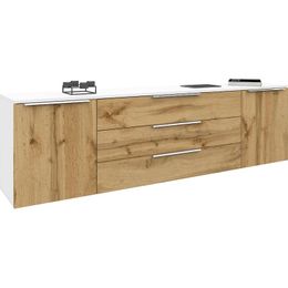 borchardt M&ouml;bel borchardt M&ouml;bel Sideboard &raquo;Oliva, h&auml;ngend oder stehend mit Metallgriffen&laquo; Breite 166 oder 200cm, 2 T&uuml;ren 3 Schubf&auml;cher wei&szlig; Spanplatte B/H/T: 200cm x 