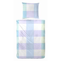 Primera Bettw&auml;sche &raquo; Renforce-Bettw&auml;sche Candy Blocks&laquo; 2 Stk. mit einem bunten Karo-Muster lila Renforc&eacute;, Obermaterial: 100% Baumwolle B/L: 135cm x 200cm, 1 