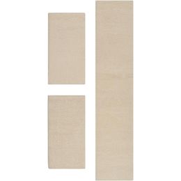 Theko Bettumrandung &raquo;Taza Royal&laquo; H&ouml;he 24 mm 3 Stk. tlg. L&auml;ufer-Set, echter Berber aus Marokko, reine Schurwolle, handgekn&uuml;pft beige Obermaterial: 100%