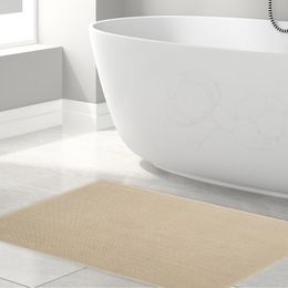 HAMMETEX Badematte &raquo;rutschfeste Badvorleger, Hotelmatte&laquo; H&ouml;he 7,5 mm rutschhemmend beschichtet strapazierf&auml;hig einfarbig, 100% Baumwolle, in 2 Gr&ouml;&szlig;en 