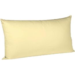 Fleuresse Kissenbez&uuml;ge &raquo;Colours&laquo; edler, b&uuml;gelfreier Interlock-Jersey aus 100% Baumwolle gelb Interlock-Jersey, Obermaterial: 100% Baumwolle B/L: 40cm 