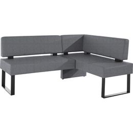 OTTO home Eckbank &raquo;Oliver mit Metallgestell, K&uuml;chenbank&laquo; verschiedene Bez&uuml;ge Cord Esszimmerbank OTTOs Choice grau Holzwerkstoff, Massivholz, Polyester
