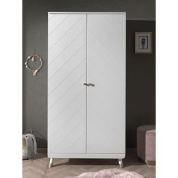 Vipack Kleiderschrank &raquo;Billy&laquo; Made in Europe, MDF-Oberfl&auml;che wei&szlig; B/H/T: 100cm x 200cm x 59cm, T&uuml;ren: 2 Stk.