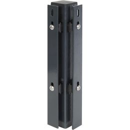 Alberts Eckpfosten 60x60 mm f&uuml;r Doppelstabmattenzaun, 175 cm, mit Flacheisen grau Stahl 175cm