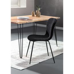 GUTMANN FACTORY Stuhl (Set) 2 Stk. schwarz Polyester B/H/T: 47cm x 87cm x 54cm, 2 Stk., Polyester uni