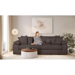 OTTO home Big-Sofa &raquo;Soft&Cosy XL, B: 246 cm - OTTO. Verl&auml;ssliche Qualit&auml;t.&laquo; Mega-Sofa, Cord oder Chenille-Struktur, mit Federkern & 4 Zierkissen braun