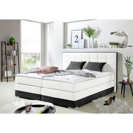 Home Affaire Boxspringbett inklusive Topper und Wendekissen wei&szlig; Liegefl&auml;che B/L: 180cm x 200cm, Gewicht bis: 80 kg + 80 kg H2 + H2, 7-Zonen-