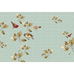 Livingwalls living walls Fototapete &raquo;Walls by Patel Brilliant Birds 2&laquo; glatt Vlies, Wand, Schr&auml;ge gr&uuml;n Vlies B/L: 4m x 2,7m