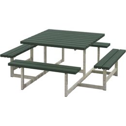 Plus Garten-Essgruppe &raquo;&raquo;Picnic&laquo; Kombim&ouml;bel&laquo; 1 Stk. tlg. 200x200x73/45 cm gr&uuml;n B/H/T: 200cm x 73cm x 200cm