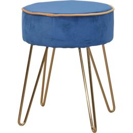 Inosign Sitzhocker &raquo;Liano&laquo; 1 Stk. tlg. blau B/H/T: 45cm, Samtstruktur