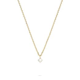 Tamaris Damen Kette mit Anh&auml;nger &raquo;Cross, Kreuz&laquo; gold Edelstahl, L: 43 B: 0,4mm