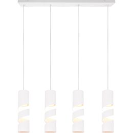 Trio Leuchten Pendelleuchte &raquo;STREAM, H&auml;ngelampe mit Metallschirm, exkl GU10 max 10W&laquo; GU10 1 Stk. warmwei&szlig; - kaltwei&szlig; H&ouml;he einstellbar max 150 cm, 
