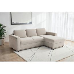 Sit & More sit&more Ecksofa &raquo;Cordoba&laquo; wahlweise mit Schlaffunktion und Bettkasten oder Stauraum 100% Polyester B/H/T: 236cm x 85cm x 161cm, Struktur, Recamiere 