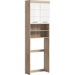 Welltime Waschmaschinenumbauschrank &raquo;SIENA, Breite 63cm, f&uuml;r Waschmaschine & Trockner, 2 T&uuml;ren, MDF-Front&laquo; TOPSELLER!, in verschiedenen Farben, 