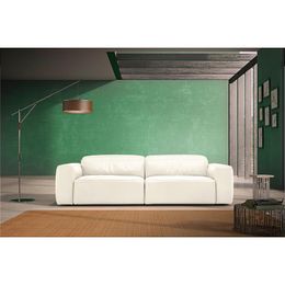 Egoitaliano 2,5-Sitzer &raquo;Beverly, Designsofa mit erstklassigem Sitzkomfort und tollen Details&laquo; Breite 242 cm, verstellbare Kopfteile beige Leder &raquo;BULL&laquo; (echtes 