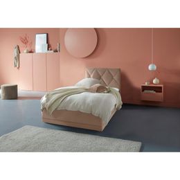 Westfalia Schlafkomfort Polsterbett &raquo;Adamas&laquo; auch mit Bettkasten, Knopfheftung mit Strasssteinen beige Bezug: 100% Polyester, Polsterung: Polsterwatte, Material Gestell: 