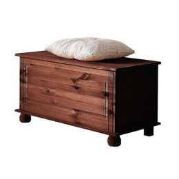 OTTO home Sitztruhe &raquo;Finca&laquo; aus massivem Kiefernholz, 85 x 43 x 45 cm, mit praktischem Stauraum braun B/H/T: 85cm x 45cm x 43cm