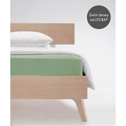 Fleuresse Spannbettlaken &raquo;Comfort&laquo; langlebig & b&uuml;gelfrei,Perfekte Passform durch POWER-STRETCH gr&uuml;n Jersey-Elasthan, Obermaterial: 96% Baumwolle, 4% 