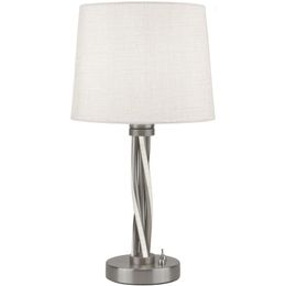 Searchlight LED Tischleuchte &raquo;Vegas LED-Tischleuchte - Satinsilber&laquo; E27 1 Stk. silber H: 47cm, 1 Stk.