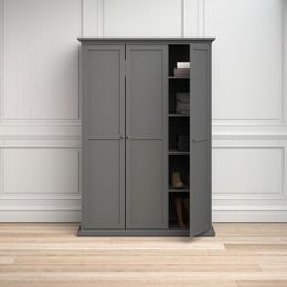 Home Affaire Dreht&uuml;renschrank &raquo;Paris&laquo; grau Holzwerkstoff, MDF B/H/T: 138,8cm x 200,5cm x 60,5cm, T&uuml;ren: 2 Stk., Basisausf&uuml;hrung