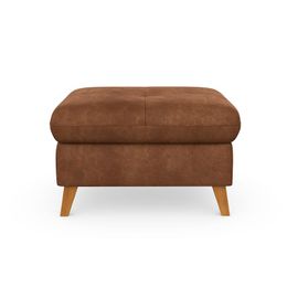 Sit & More sit&more Stauraumhocker &raquo;G&ouml;teborg&laquo; mit Federkern braun B/H/T: 76cm x 47cm x 63cm, Luxus-Microfaser