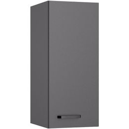 KOCHSTATION H&auml;ngeschrank &raquo;KS-Paula&laquo; 30 cm breit, 70 cm hoch, mit 1 T&uuml;r, 2 Einlegeb&ouml;den grau anthrazit, B/H/T: 30cm x 70,4cm x 34,9cm, T&uuml;ren: 1 Stk.