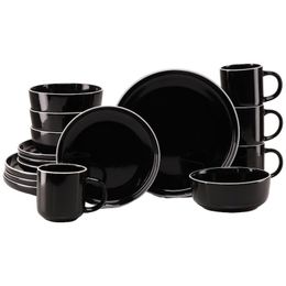 Creatable Kombiservice &raquo;Nordic Gourmet, Service 16-tlg.&laquo; Minimalistisches Design, Gl&auml;nzende Glasur, Nordische &Auml;sthetik Steinzeug 16