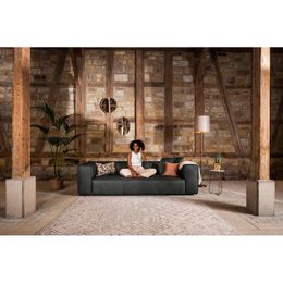 W.Schillig 3-Sitzer &raquo;around-the-block Mega Sofa mit tollem Sitzkomfort, Breite 260cm&laquo; mit eleganter Biese, mit Federkern grau Longlife Xtra-Leder Z69: