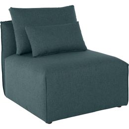 OTTO home Sessel &raquo;N&ouml;re&laquo; Modul - zum Zusammenstellen; in vielen Bezugsqualit&auml;ten und Farben blau Samtoptik (100% Polyester);Struktur (100% 