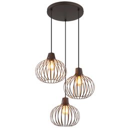 NOWA H&auml;ngeleuchte &raquo;MATEO&laquo; E27 1 Stk. H&auml;ngelampe Esszimmer-Leuchte Esstischleuchte Wohnzimmer braun &Oslash; 50cm H: 120cm, 1 Stk.
