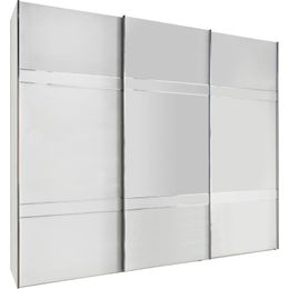 Wiemann Schwebet&uuml;renschrank &raquo;Rialto&laquo; hochwertige Glasfront mit Querriegeln wei&szlig; B/H/T: 278,9cm x 217cm x 67cm, T&uuml;ren: 3 Stk.