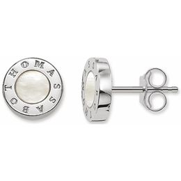Thomas Sabo Damen Thomas Sabo Paar Ohrstecker &raquo;Classic Wei&szlig;&laquo; mit Perlmutt silber Silber 925 (recycelt)