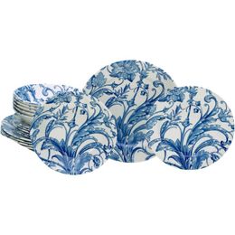 Creatable Teller-Set &raquo;Venecia, Teller Set 18-tlg&laquo; Traditionell, Nostalgie blau Steingut 18 Stk.