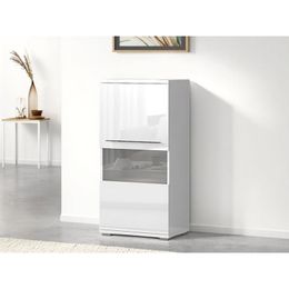 OTTO home Highboard &raquo;Piano Vitrine&laquo; (H/B/T): 123/60/40,2cm, UV lackiert, Soft-Close Funktion wei&szlig; Holzwerkstoff B/H/T: 60cm x 123cm x 40,2cm, 1 Stk.