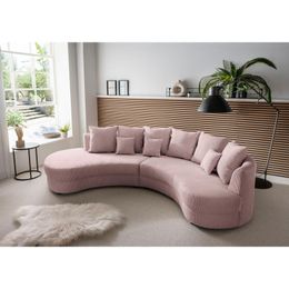 Home Affaire Ecksofa &raquo;Lazio modern und bequem, schmale Armlehnen, tolle Detailverarbeitung&laquo; zwei verschiedene Fu&szlig;farben w&auml;hlbar rosa 93% Polyester, 7%