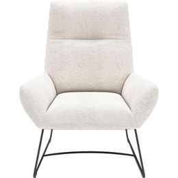 Home Affaire Sessel &raquo;Basic Relaxsessel, Design und Komfort, bequem, Breite 82cm&laquo; Extra hohe R&uuml;ckenlehne wei&szlig; 100% Polyester Chenille, Metallf&uuml;&szlig;e, B/H/